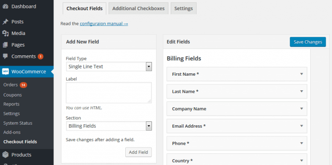 Woocommerce Checkout Fields Editor Pro Plugin