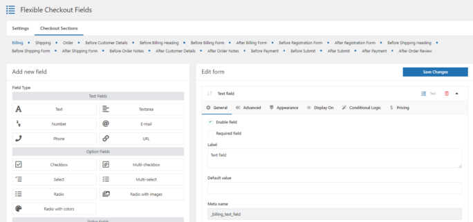 Flexible Checkout Fields - WooCommerce Checkout Field Editor