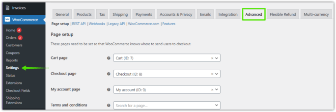 WooCommerce Checkout Page: settings, missing options & errors
