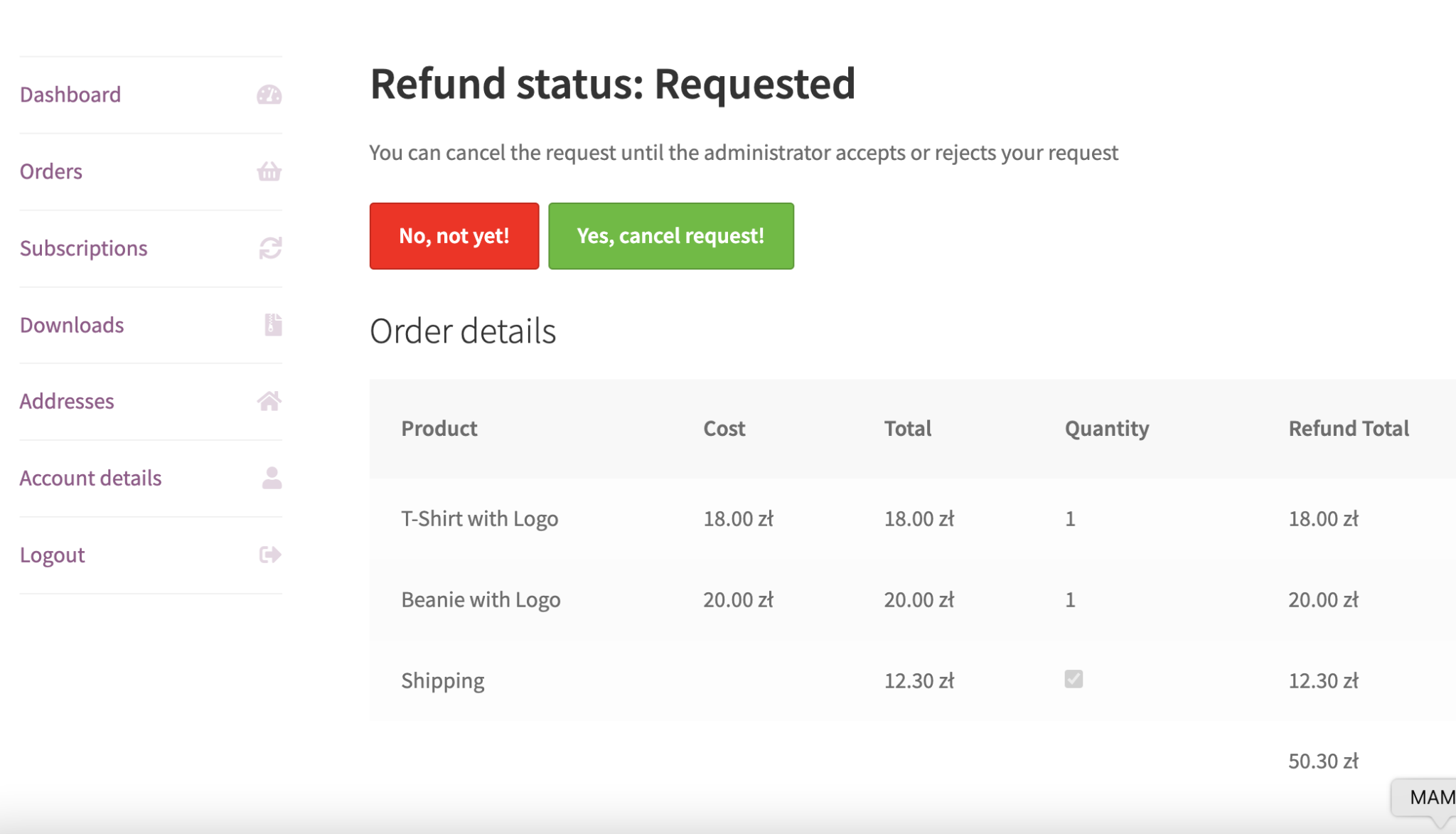 How to make a full and partial refund in WooCommerce?