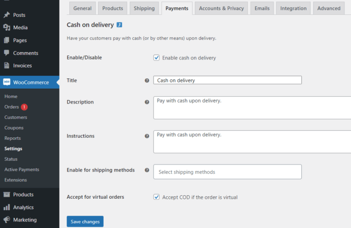 Add payment fees in WooCommerce with Active Payments options!