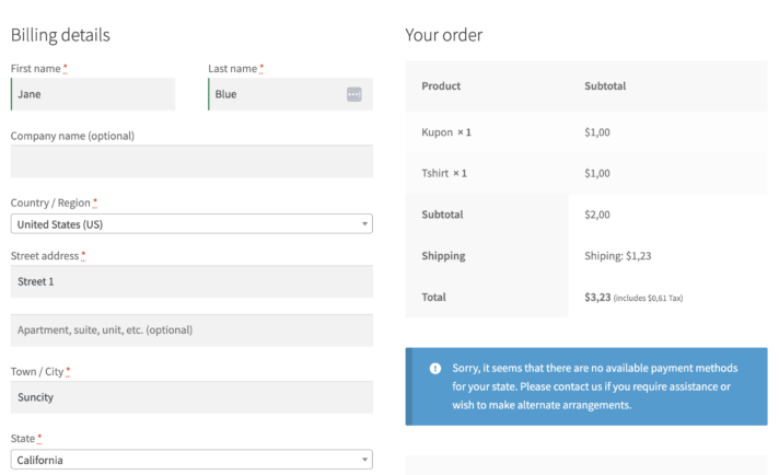 Sorry, it seems that there are no available payment methods ...