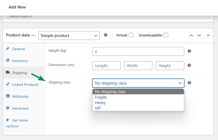 How to adjust shipping per product in WooCommerce?