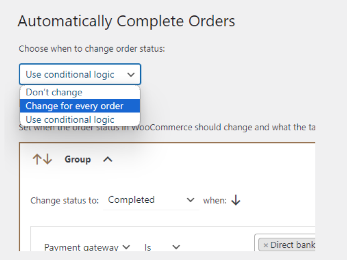 Automatic Payment Status - Autocomplete WooCommerce Orders